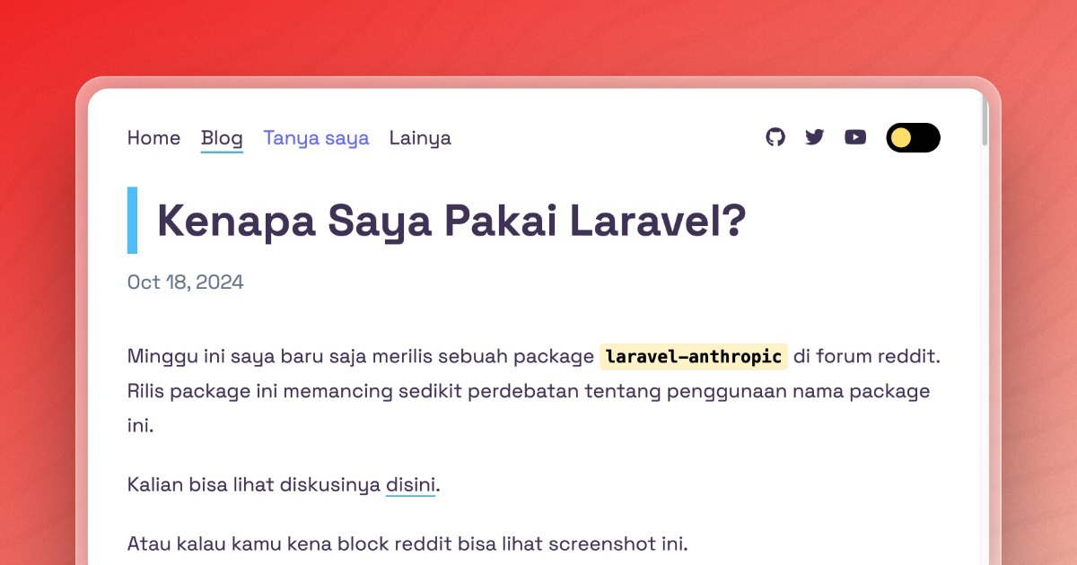 Kenapa Saya Pakai Laravel?