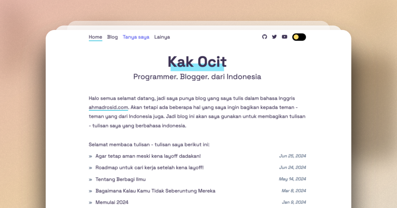 Ahmad Rosid | Programmer - Blogger - Content Creator